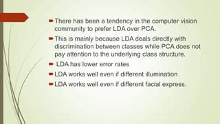 PCA Vs LDA PPTX