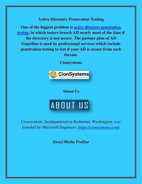 ppt active directory penetration testing cionsystems powerpoint