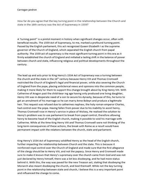 How Far Do You Agree That The Key Turning Point In The Relat Pdf
