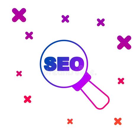 Color Seo Optimization Icon Isolated On White Background Gradient