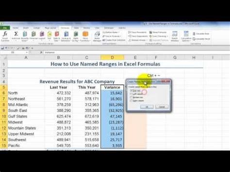 How To Create Named Ranges To Use In Excel Formulas Excel Formula Excel Microsoft Excel