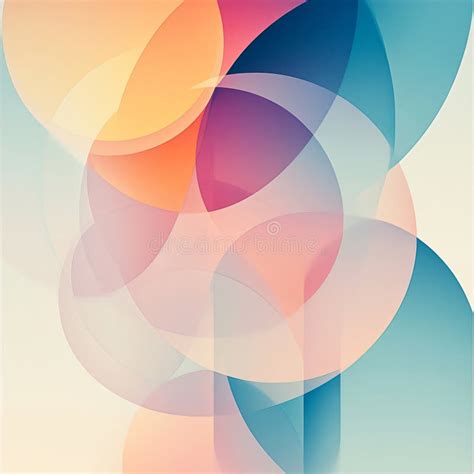 Abstract Pastel Circles Background Soft Overlapping Shapes Design Texture Ai Generated Stock