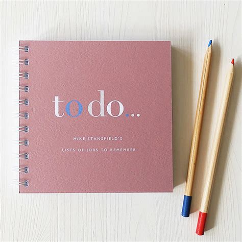 Personalised To Do Lists Small Notebook By Designed Notonthehighstreet Com