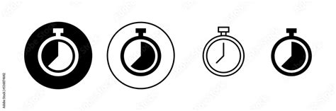 Stopwatch Icon Vector Timer Sign And Symbol Countdown Icon Period Of Time Stock Vektorgrafik