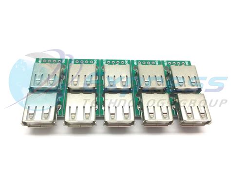 Female USB Connector Breakout Board Express Technology Group Inc