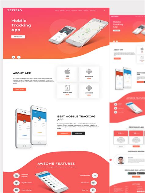 Mobile App Website HTML Templates Free
