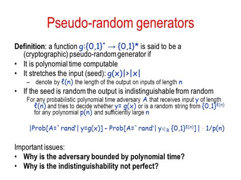 Foundations Of Cryptography Lecture 5 Signatures And Pseudo Random Generators Lecturer Moni