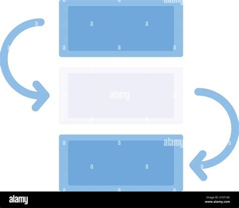 Minimalist Blue Icon Depicting Data Synchronization With Arrows Moving In A Loop Around Three