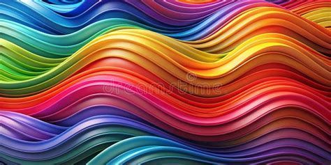 Abstract Colorful Waves Modern Wallpaper Ai Generative Stock Illustration Illustration Of