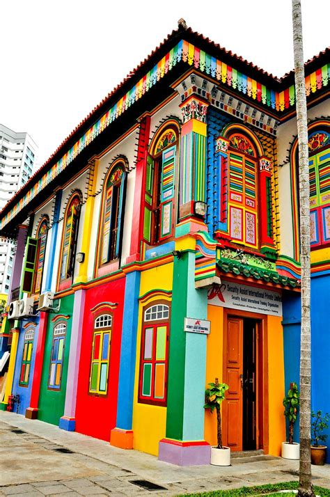 Colorful Building In Singapore Colourful Buildings Colorful Places