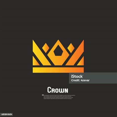 기하학적 인 빈티지 크라운입니다 디자인 벡터입니다 로얄 킹 퀸 고급 호텔에 대한 스톡 벡터 아트 및 기타 이미지 고급 호텔