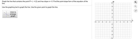 solved graph the line that contains the point p 4 2 and