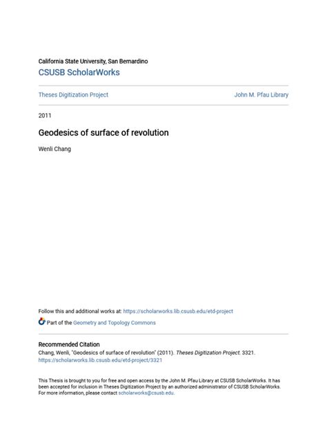 geodesics of surface of revolution download free pdf curvature curve