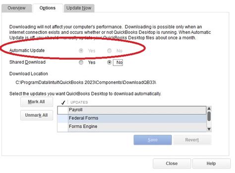 Quickbooks Desktop Automatic Update No Option Greyed Out Page