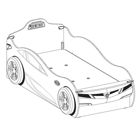 Kinderbed In De Vorm Van Een Raceauto Met Een Sportief Design