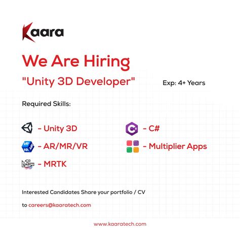 kaaratech unity csharp multiplier technicaljobs wearehiring jobs