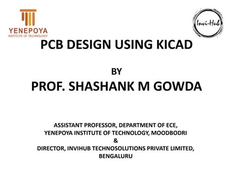 pcb design using kicad shashank m gowda pdf technology and computing