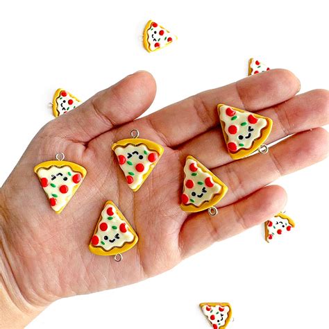 Pingentes Pingente Pizza 6 Pçs