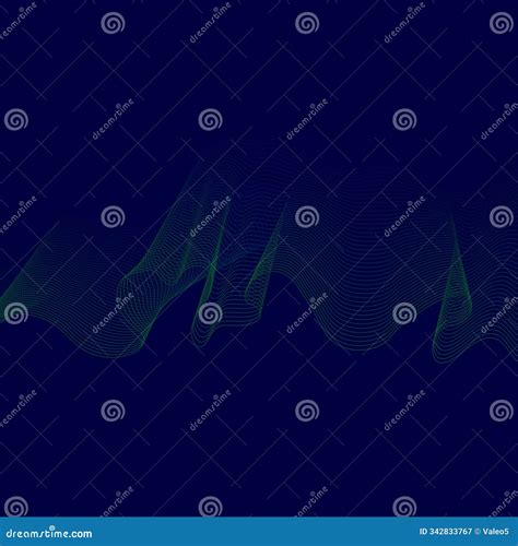 Vector Abstract Glowing Wave Lines On Dark Blue Background Striped Lines Texture Dynamic Wave