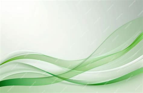 Abstract Background Design Green Gradient With Light Green Wave Curve