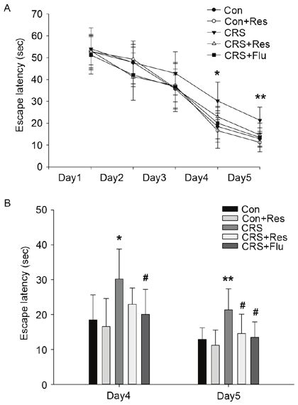 Effects Of Crs And Resveratrol During The Acquisition Trials In The Download Scientific Diagram
