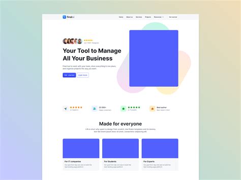 simple landing page by final ui on dribbble