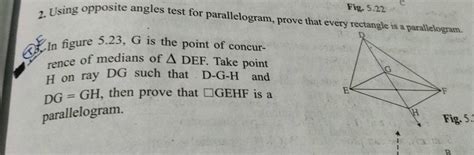 2 Using Opposite Angles Test For Parallelogram Prove That Every Rectang