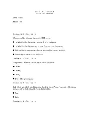 CS301 P Lab Exercises Lab Manual Lab Manual CS301P Data Structures Practical Practical