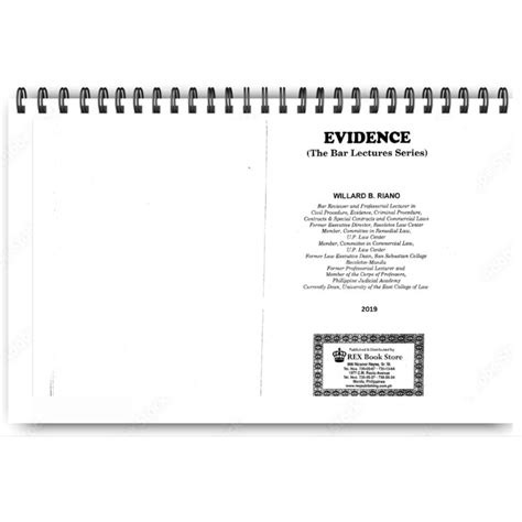 Evidence By Riano 2019 Edition Ringbind Shopee Philippines