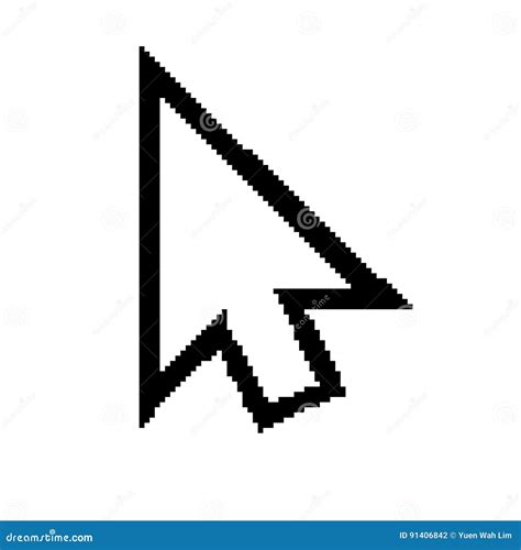 Vector Of Cursor Icon 8 Bit Pixel Eps8 Stock Vector Illustration Of Direction Vector 91406842