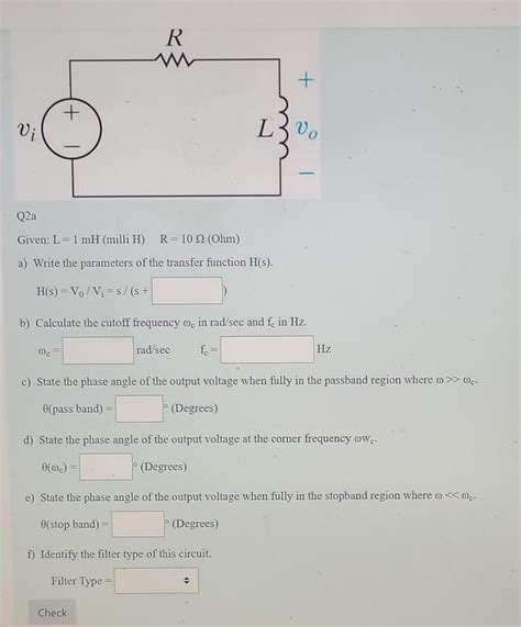 Solved Given L1mh Milli Hr10Ωohm A Write The