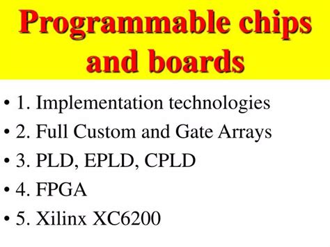 PPT Programmable Chips And Boards PowerPoint Presentation Free Download ID
