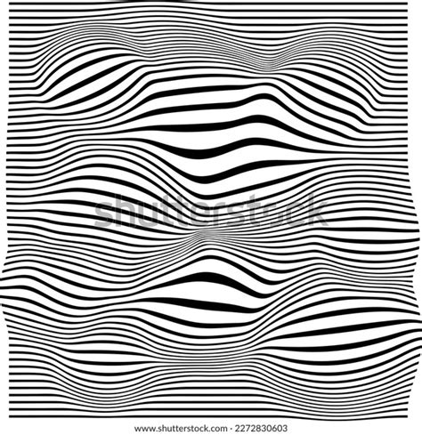 Black White Seamless Stripes Wavey Effect Stock Vector Royalty Free