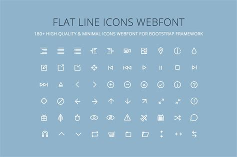 Flat Line Icons Webfont Bootstrap MasterBundles