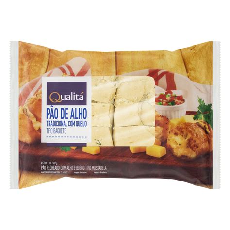 Pão De Alho Tradicional Com Queijo Tipo Baguete QualitÁ 300g Pão De