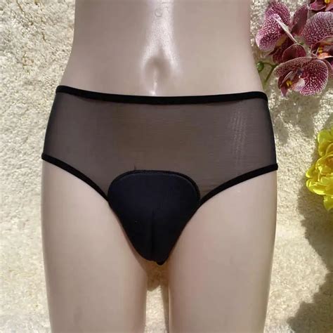 Open Butt Camel Toe Control Panty Gaff Tucking Panties Sheer Sissy