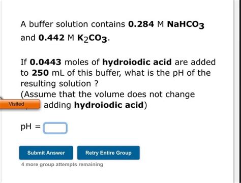 solved a buffer solution contains 0 284mnahco3 and