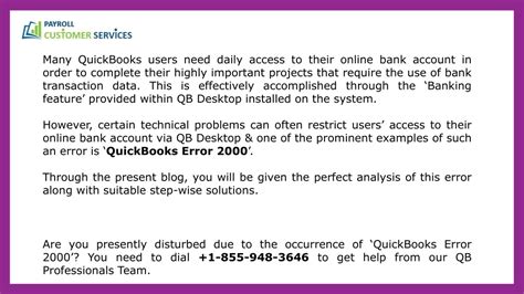 Ppt Understanding And Troubleshooting Quickbooks Error 2000