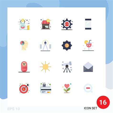 16 Creative Icons Modern Signs And Symbols Of Graph Android Html Mobile Phone Editable Pack Of