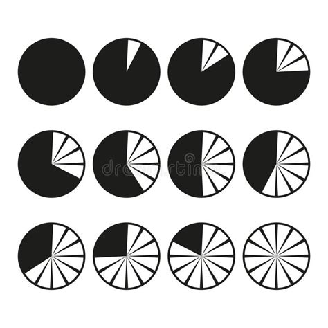 pie chart icons business data visual vector statistical analysis