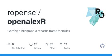 Github Ropensciopenalexr Getting Bibliographic Records From Openalex
