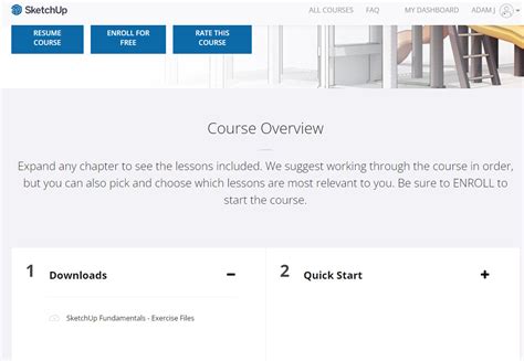 Sketchup Fundamentals Course Where Is Examples File Tutorials