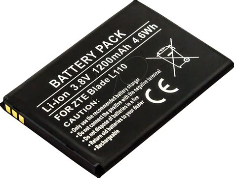 AKKU 30920: Batterie de smartphone pour appareils ZTE, Li-ion, 1200 mAh ...