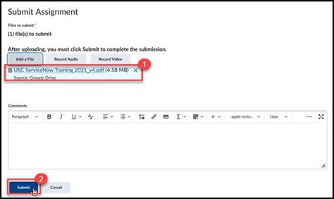 Submit An Assignment In Brightspace Usc Brightspace Help
