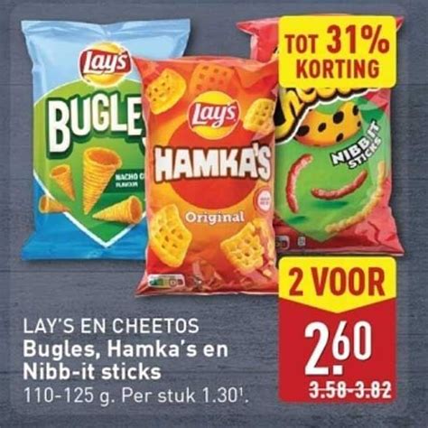 Lays En Cheetos Bugles Hamkas En Nibb It Sticks Aanbieding Bij Aldi