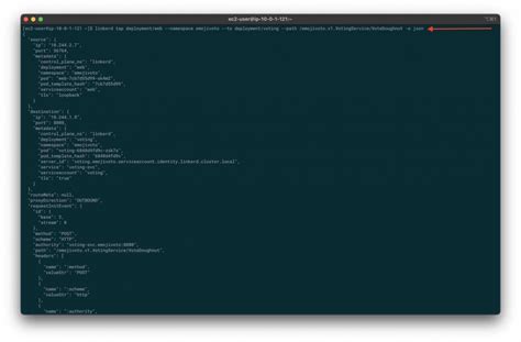 tap kubernetes cluster communication with linkerd service mesh