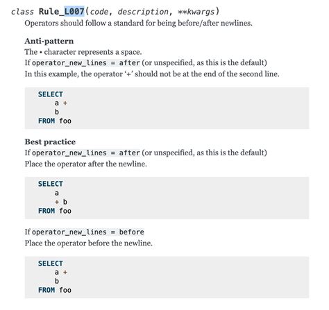 Rules Documentation Improvements By Tunetheweb · Pull Request 2542 · Sqlfluff Sqlfluff · Github