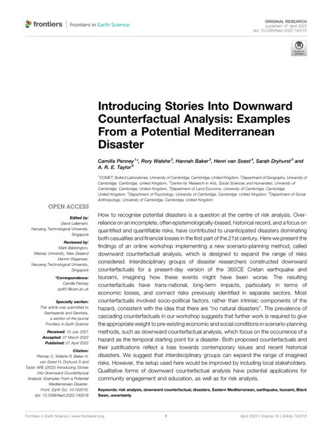 Pdf Introducing Stories Into Downward Counterfactual Analysis