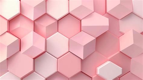 Pastel Pink Geometric Abstract Wallpaper Premium Ai Generated Image