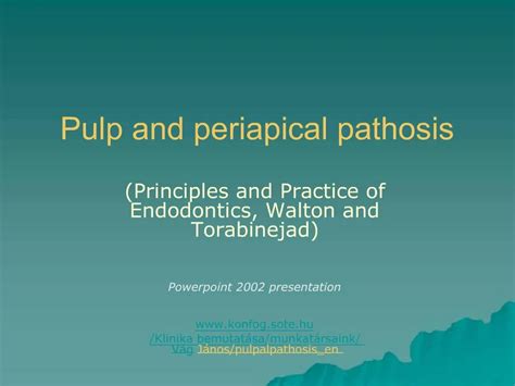 Ppt Pulp And Periapical Pathosis Powerpoint Presentation Free